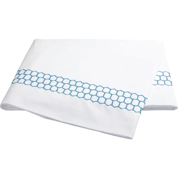 MATOUK Liana 520 Thread Count Flat Sheet - Ocean
