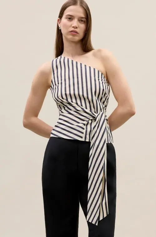 Rebecca Taylor Isla Stripe Poplin Top
