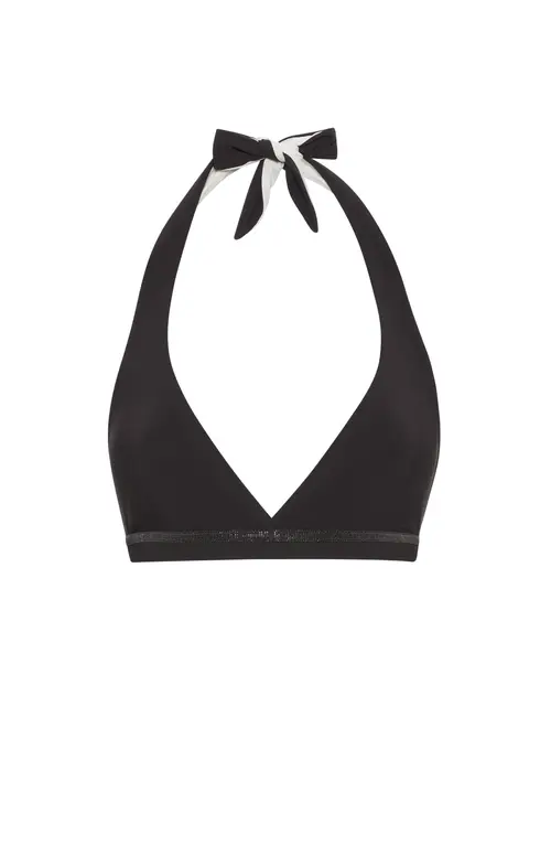 Brunello Cucinelli Bikini Top With Monili Detail - Brown
