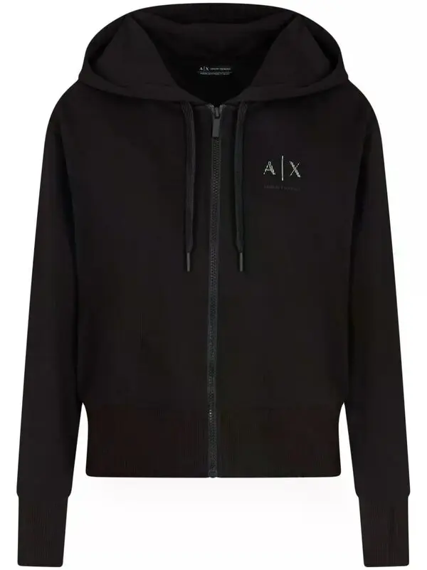 Armani Exchange Logo-print Zip Up Hoodie