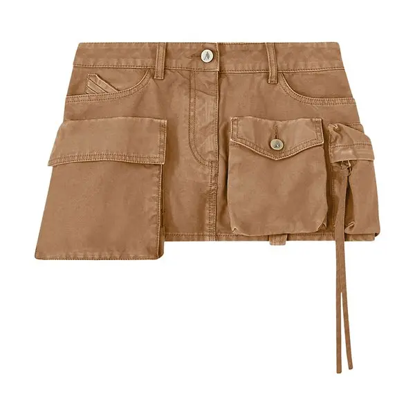 Attico Fay Mini Skirt - Tan
