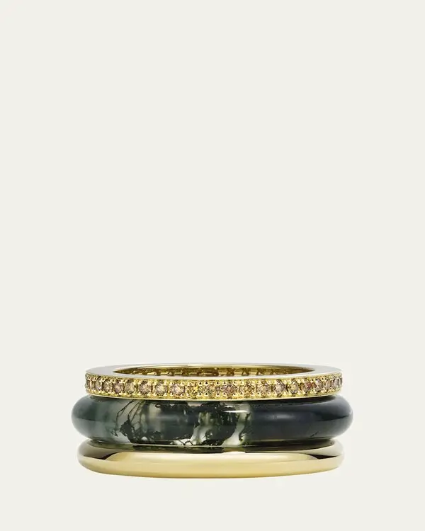 BY PARIAH Slim Ring Stack - Yg