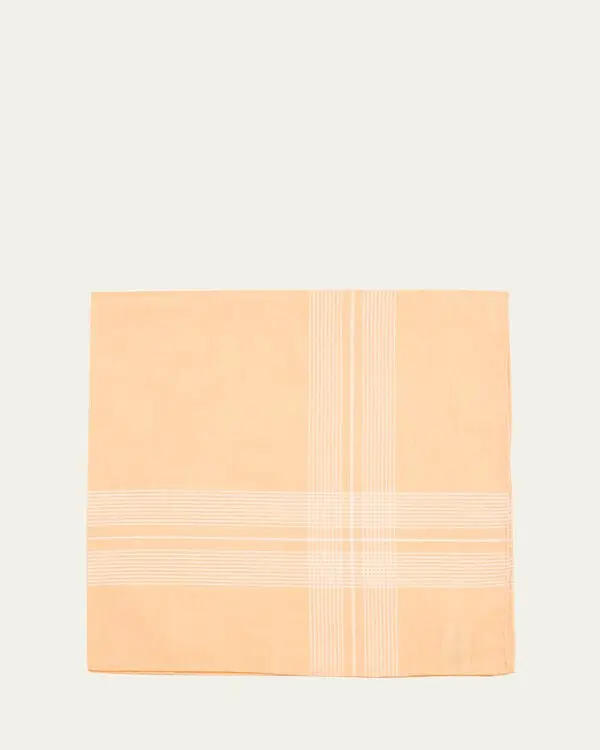 Simonnot Godard Check Fine Cotton Scarf