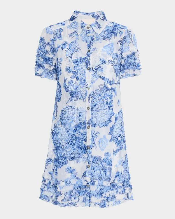 Cinq À Sept Galea Button-front Mini Dress