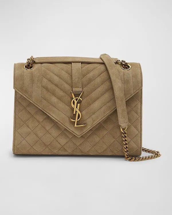 Saint Laurent Envelope Triquilt Medium Shoulder Bag