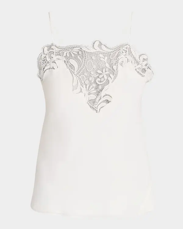 FERRAGAMO Macrame Lace Cami - Mascarpone