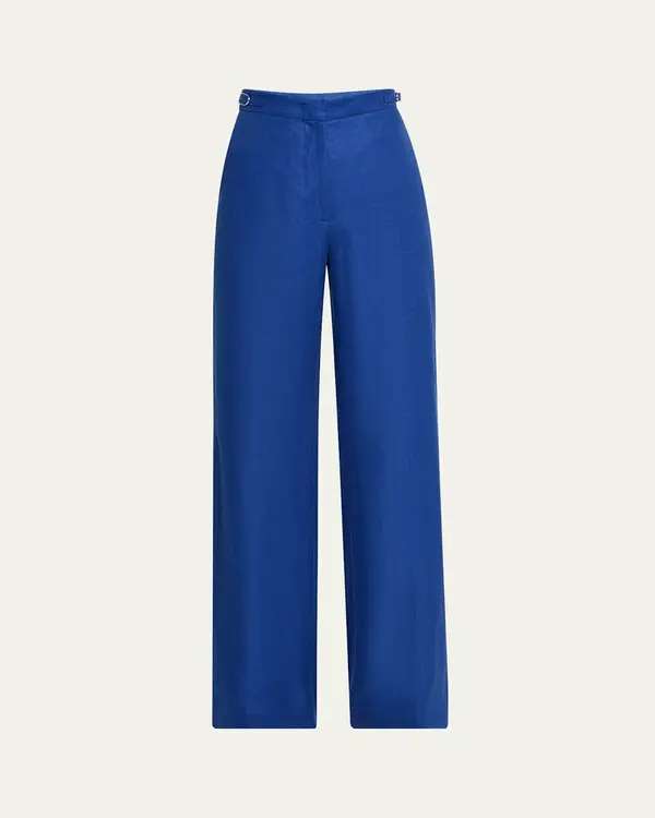 Gabriela Hearst Vesta Wide-leg Linen Pants