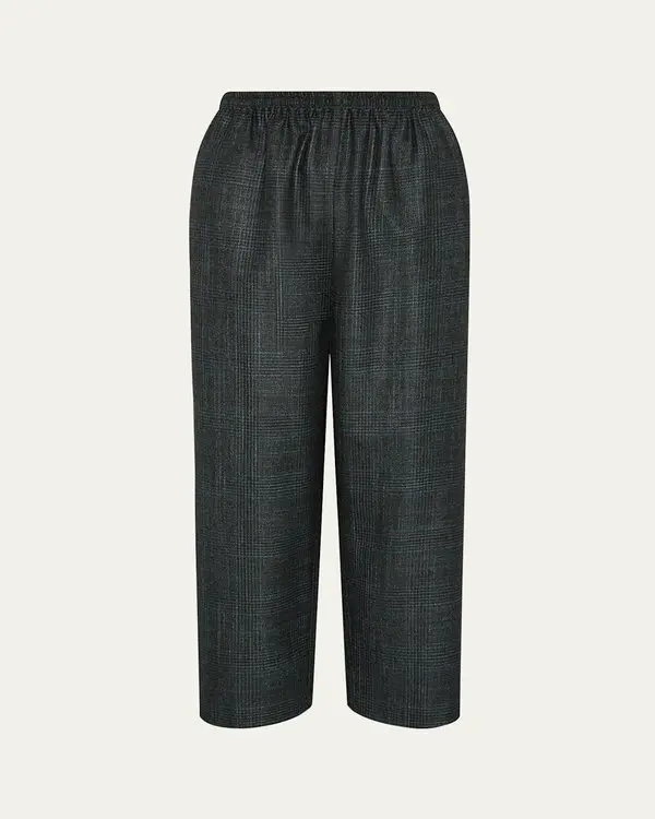 Eskandar Plaid Wool-blend Trousers