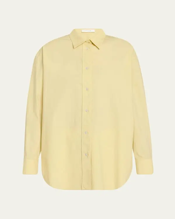 THE ROW Millerina Classic Button-front Shirt - Pale Yellow