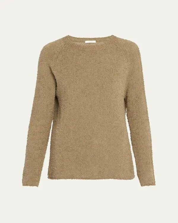 THE ROW Kathy Boucle Knit Sweater - Khaki