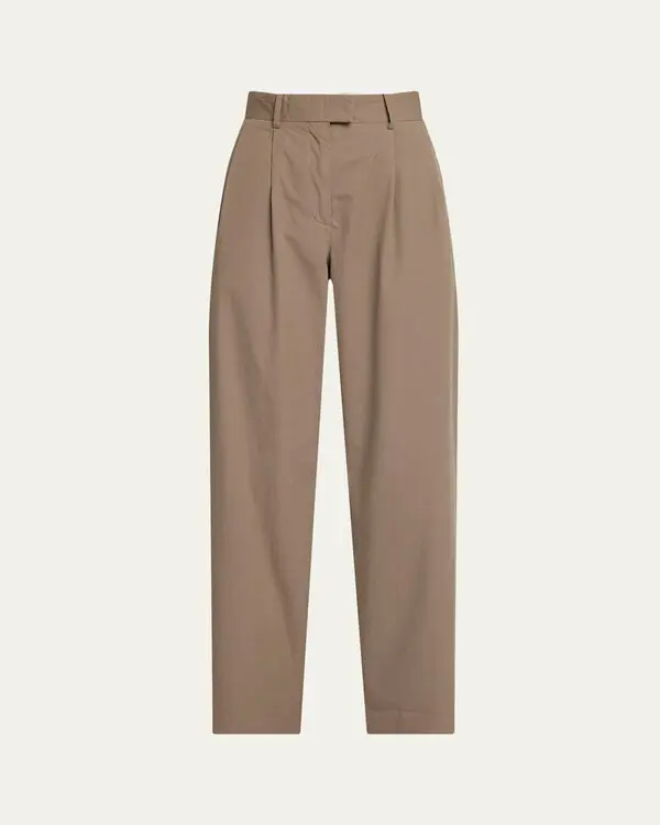 THE ROW Alfidis Double Pleated Cotton Pants