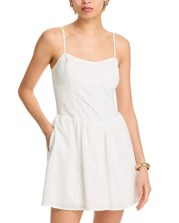 WAYF Rivi Eyelet Mini Dress