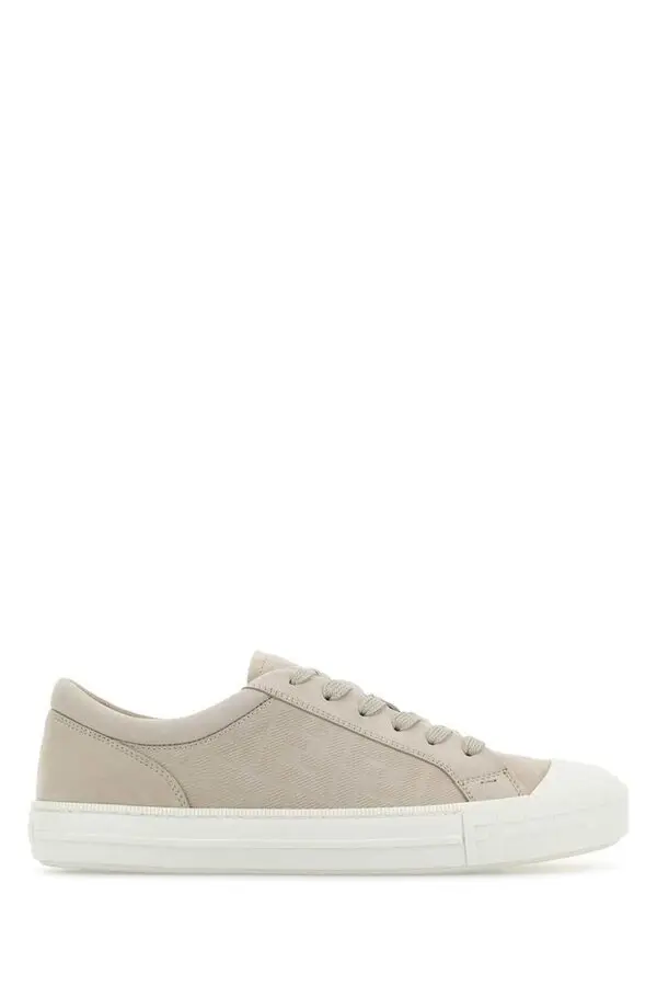 Fendi Domino Leather Sneakers - Grey