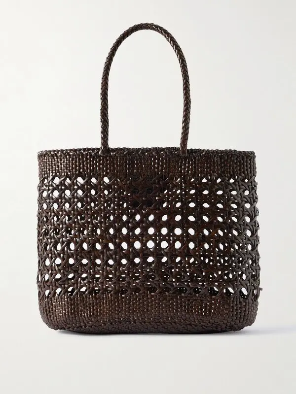 Dragon Diffusion Eclipse Woven Leather Tote - Brown