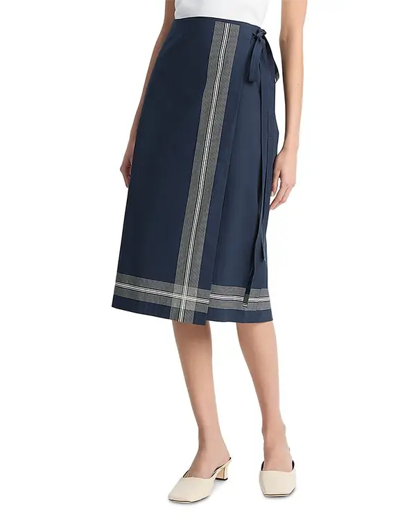 Vince Cotton Wrap Skirt - Coastal/pa