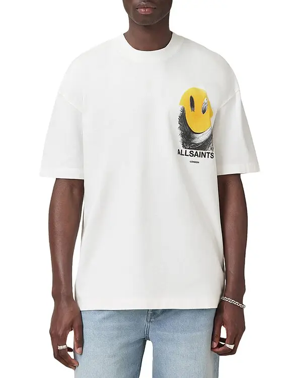 All Saints Party Wave Tee - Chalk White