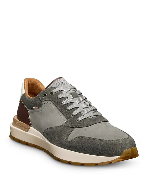 Allen Edmonds Lionel Leather Low Top Sneakers - Grey