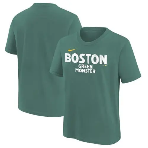 Nike Youth Boston Red Sox 2025 City Connect Wordmark T-Shirt - Green | Editorialist