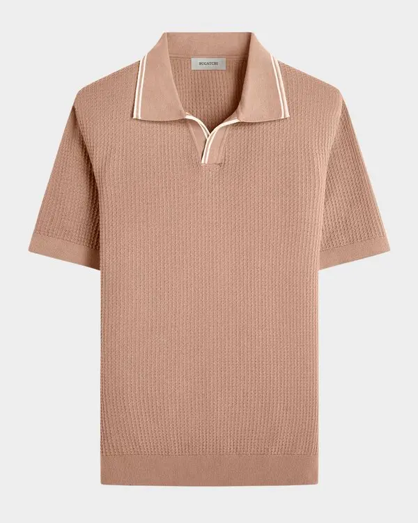 Bugatchi Short-sleeve Johnny Collar Sweater