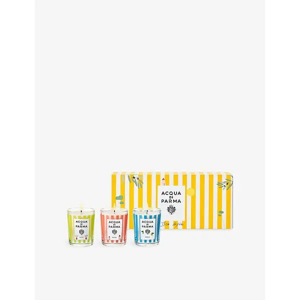 ACQUA DI PARMA Trio Striped Scented Wax Candle Set Of Three