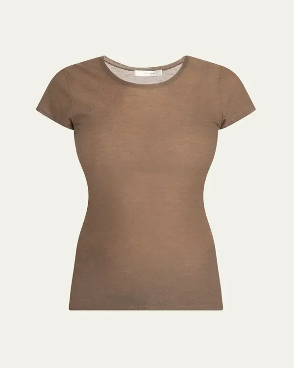 THE ROW Keyla Short-sleeve Cashmere T-shirt