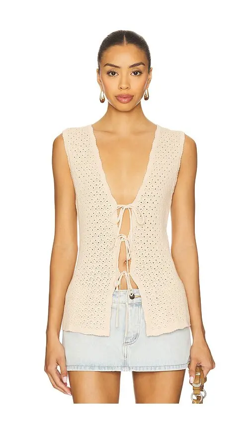 LOVERS AND FRIENDS Lizzy Tie Front Vest