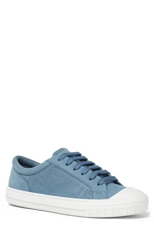 Fendi Domino Leather Sneakers - Ceruleo
