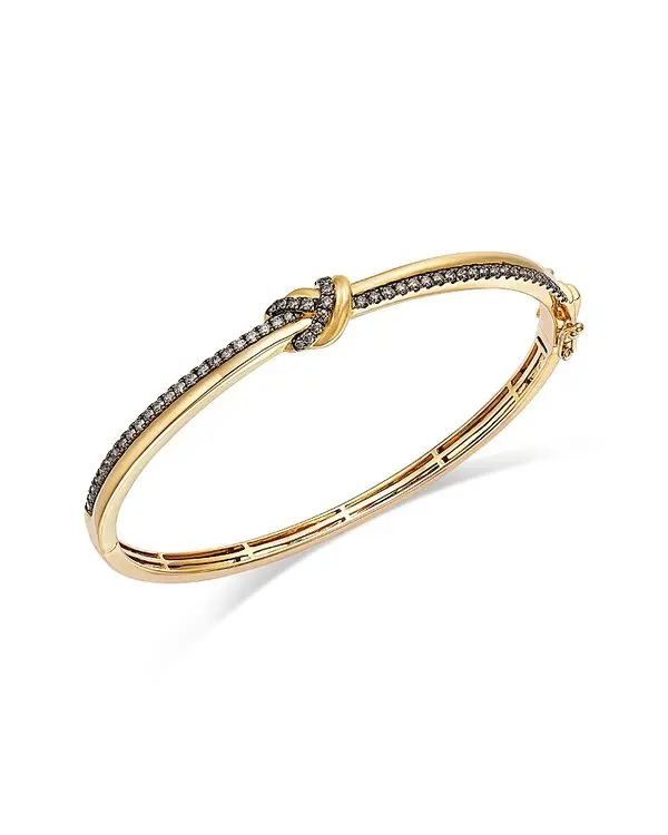 Bloomingdale'S Brown Diamond Knot Bangle Bracelet