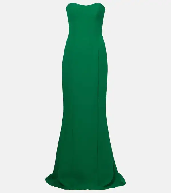 Buy Safiyaa Angelina Strapless Gown - Green At 40% Off | Editorialist