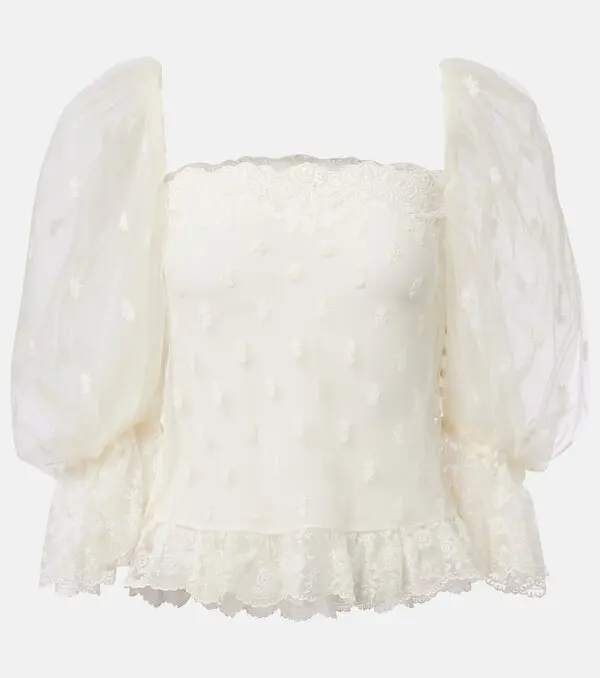 Chloé Embroidered Lace Blouse