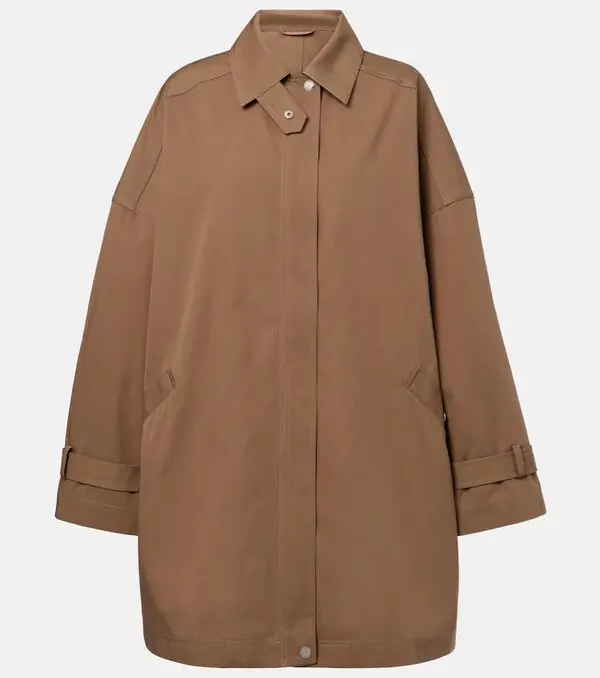 TOTÊME Oversized Cotton Jacket - Brown