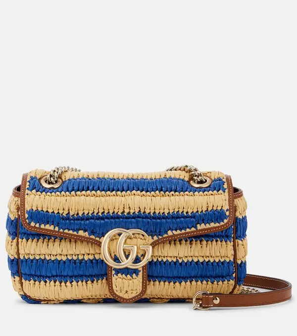 Gucci Gg Marmont Medium Shoulder Bag - Blue
