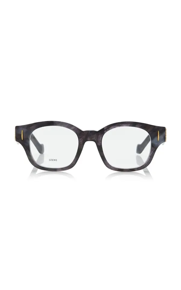 Loewe Anagram Square-frame Acetate Glasses - Black