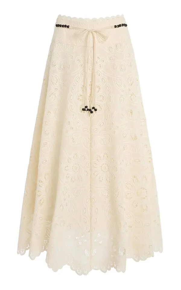 Zimmermann Rhiannon Lace Maxi Skirt - Ivory