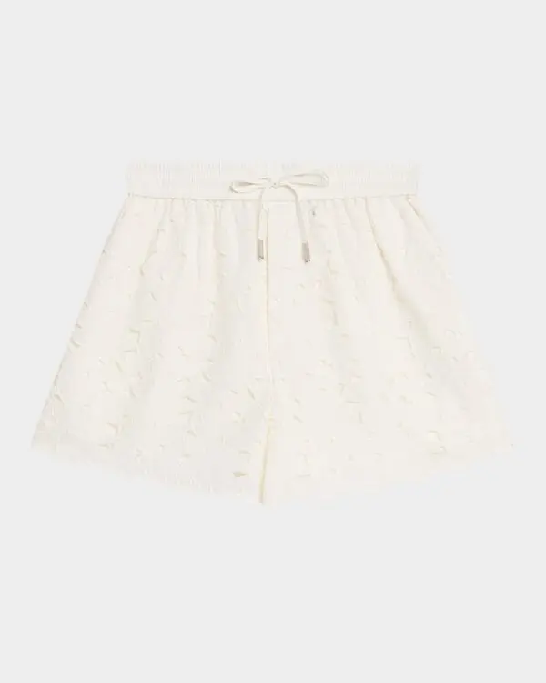 Simkhai Laurence Embroidered Cotton Shorts