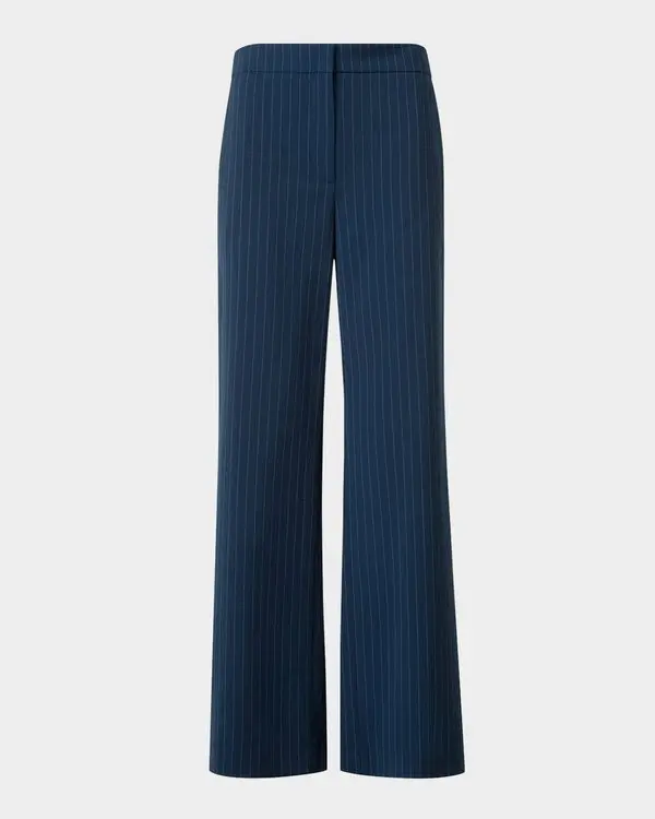 Akris Marlon Striped Cool Wool Crepe Pants