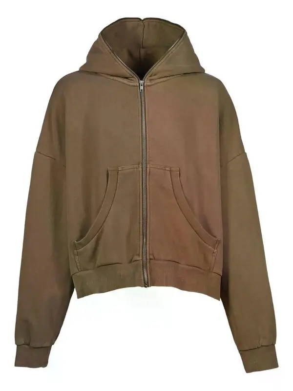 ENTIRE STUDIOS Cotton Zip-up Hoodie - Brown