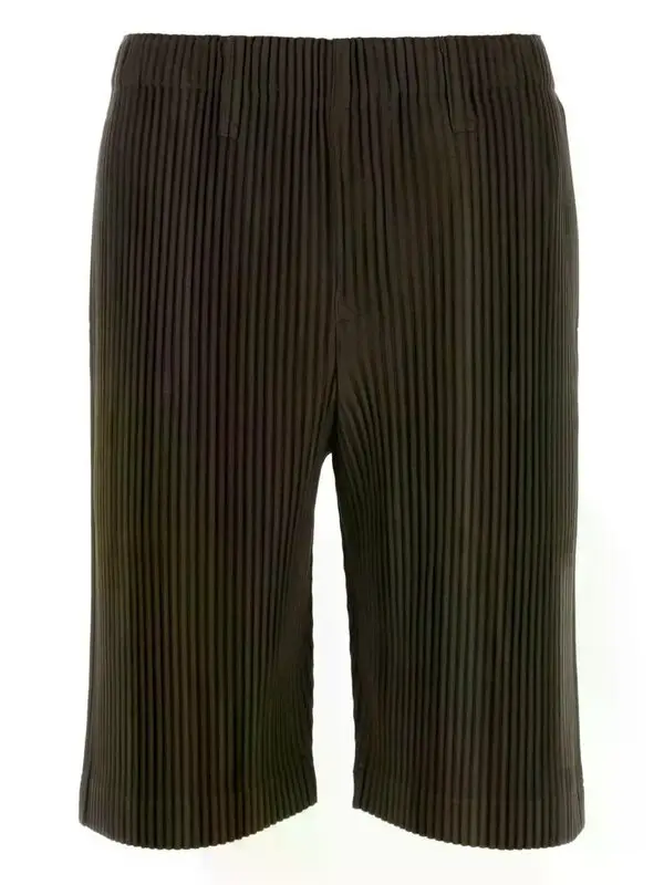 Issey Miyake Plissé-effect Bermuda Shorts - Black