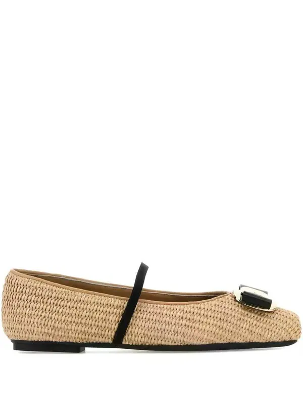 FERRAGAMO Bow-detailing Ballet Flats
