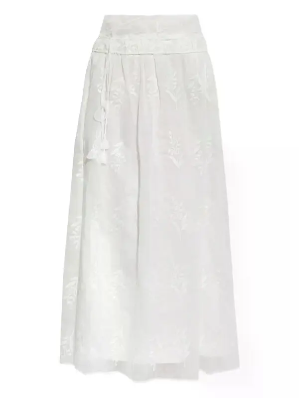 Munthe Embroidered Midi Skirt