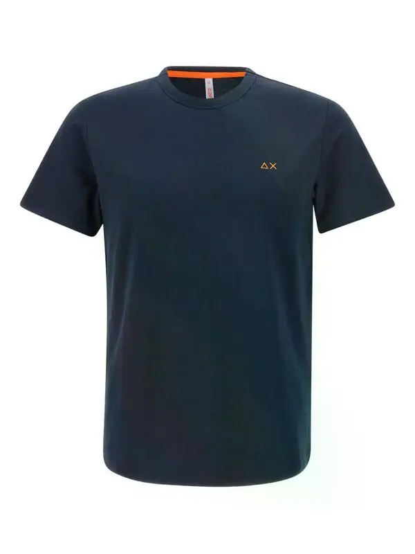 SUN 68 Logo-embroidered T-shirt - Blue