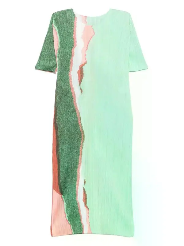 Issey Miyake Grainy Colors Midi Dress