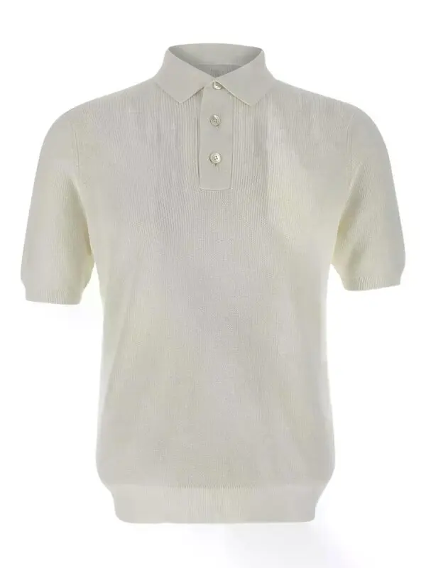 FILIPPO DE LAURENTIIS Cotton Polo Shirt - White