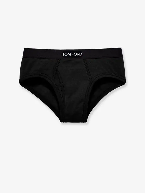 TOM FORD Brief Stretch Cotton Slip - Black