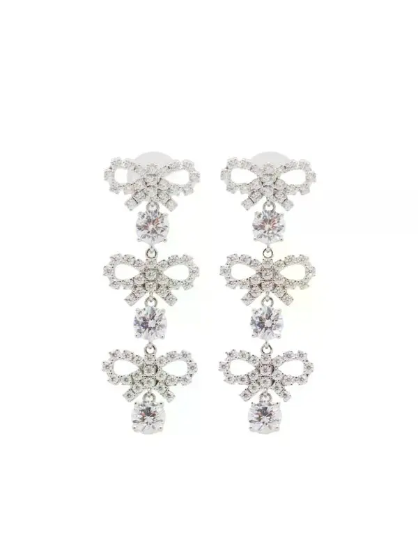 SELF-PORTRAIT Mini Bow Drop Earrings