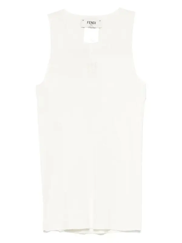 Fendi Jersey Tank Top - Neutrals