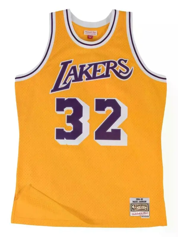 Mitchell & Ness X Nba Lakers 84 Magic Johnson Swingman Home Tank Top - Yellow