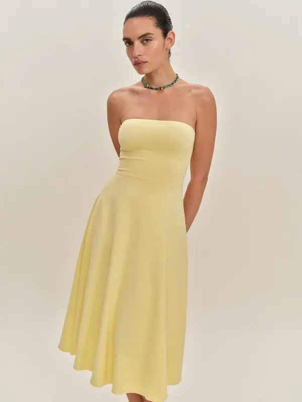 REFORMATION Lora Knit Dress - Pineapple