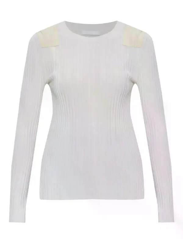 Helmut Lang Ribbed Long-sleeve Top - White