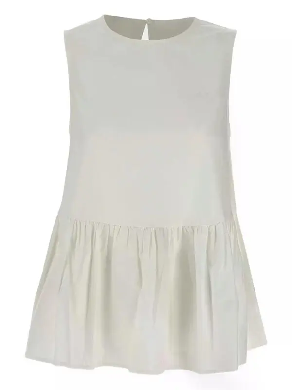 SUN 68 Pleated Peplum Top